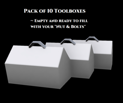 Second Life Marketplace Toolboxes Empty 10 Pack